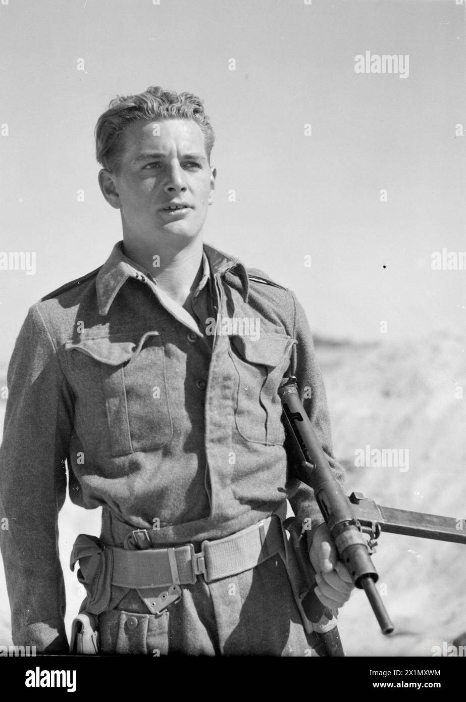 Able Seaman G.W. Smith from Worcester participates in naval beach party ...