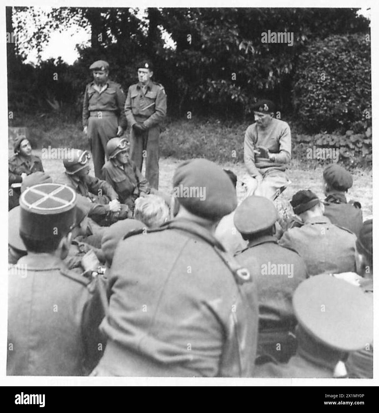 General Sir Bernard Montgomery addresses Allied war correspondents at ...