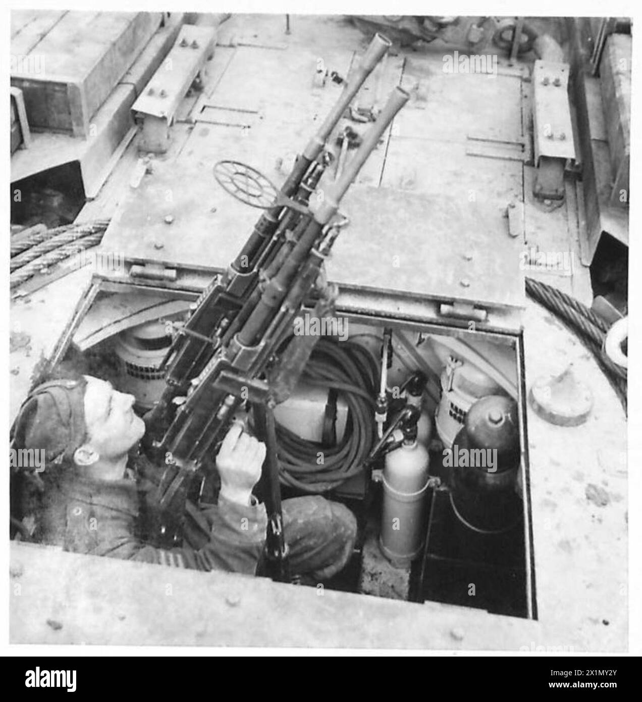 EXPERIMENTAL TANK RECOVERY SECTION ABORFIELD - Cockpit of a Churchill ...