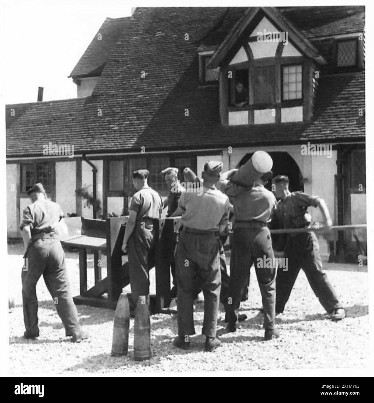 LIFE AT COASTAL DEFENCE BATTERIES - Men training on a dummy loader, by ...
