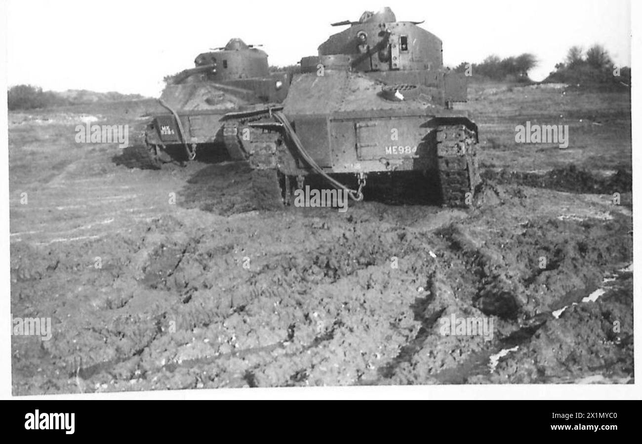 ROYAL TANK CORPS ON MANOEUVRES AT BOVINGTON - Light, medium and heavy ...
