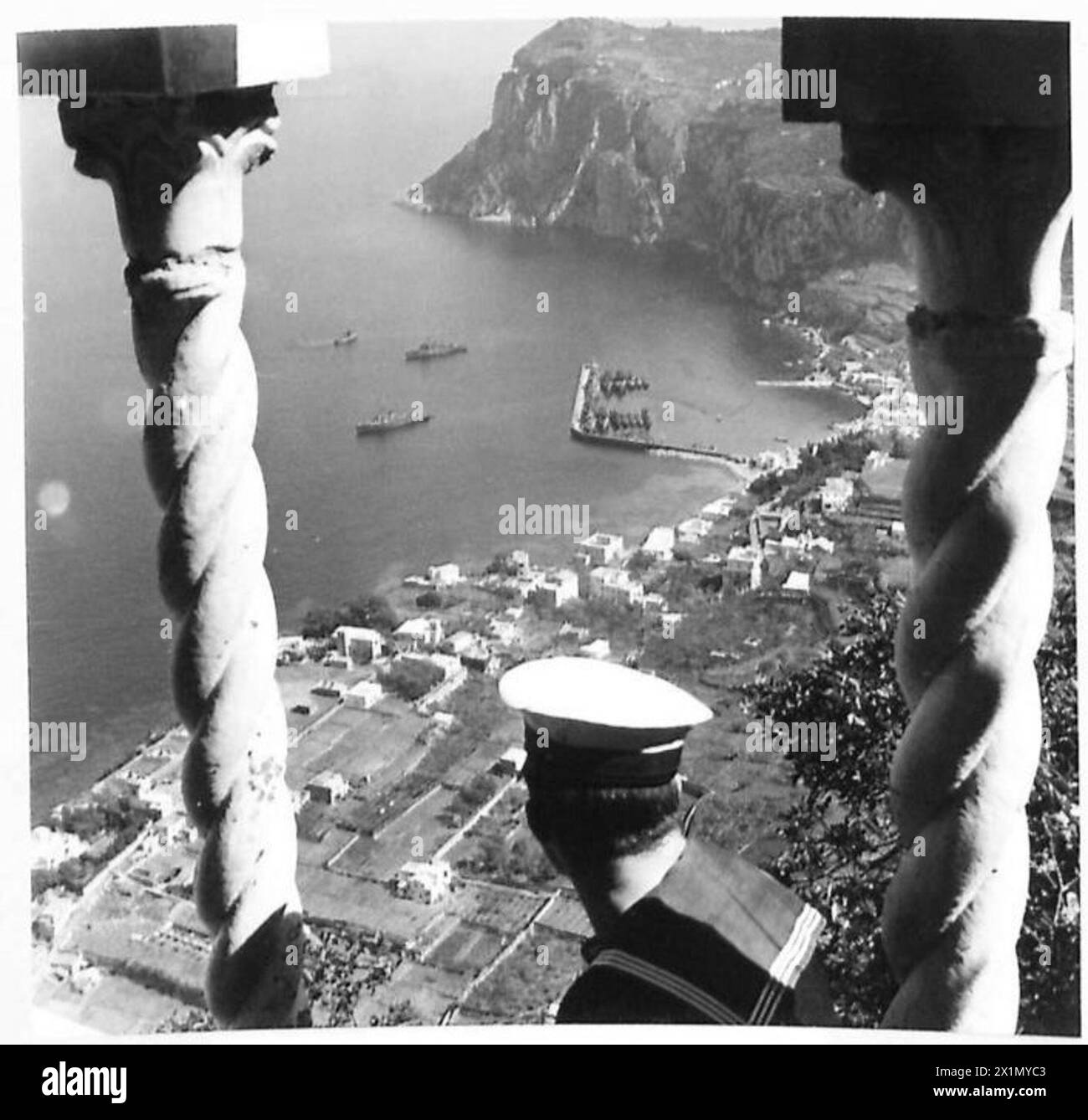 ITALY : HOME OF AXEL MUNTHE ON THE ISLE OF CAPRI - General view of Capri harbour, British Army ...