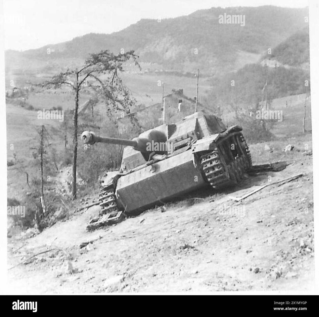 Destroyed self propelled unit Black and White Stock Photos & Images - Alamy
