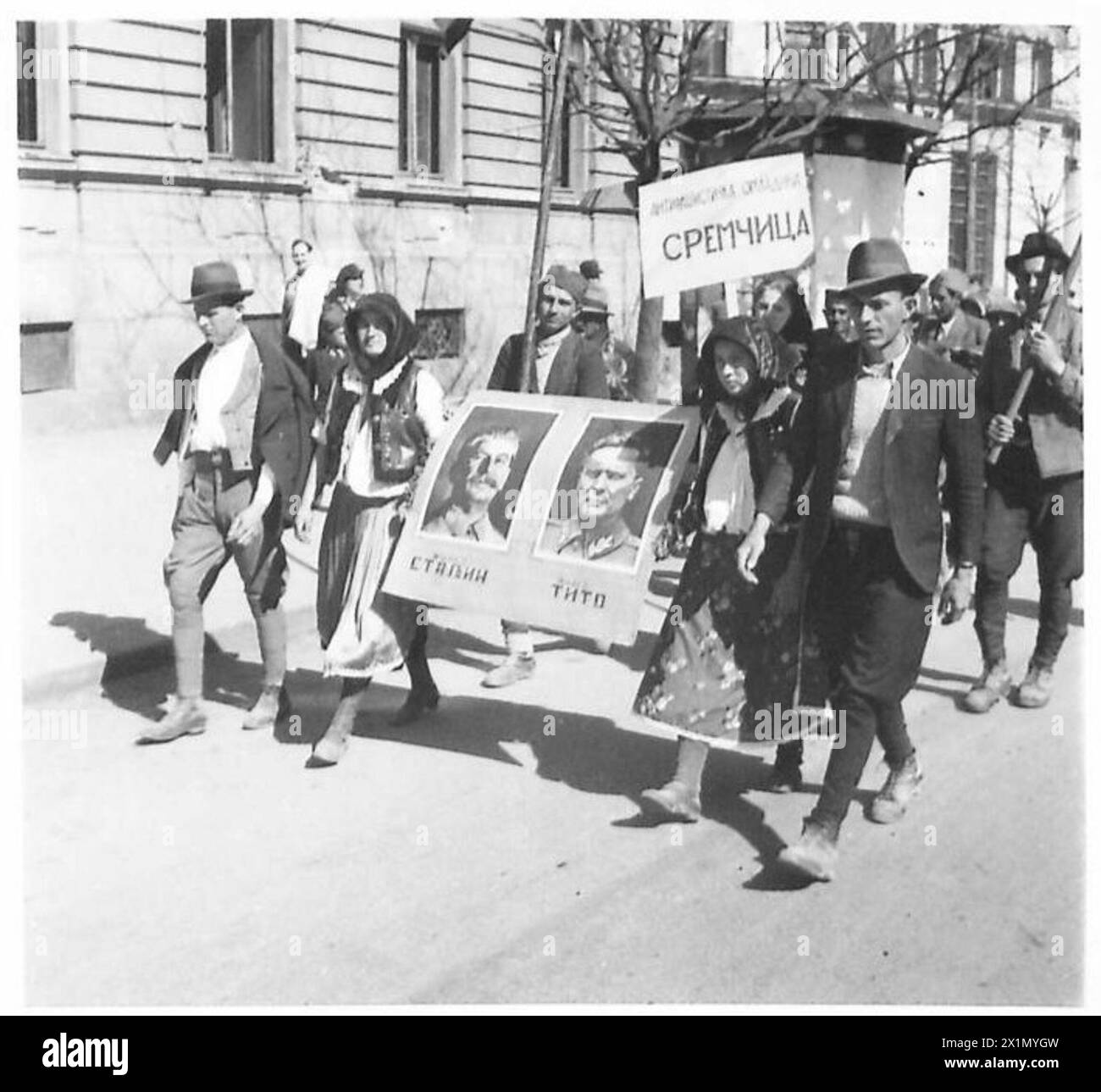BELGRADE : YOUR MANIFESTATIONS - Portraits of Tito and Stalin were ...