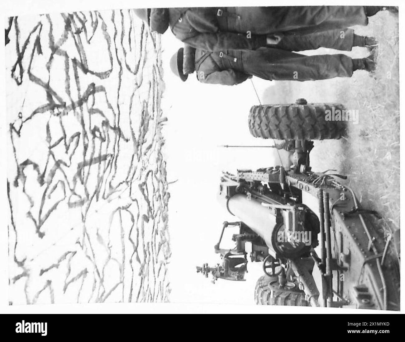 SIX INCH HOWITZERS IN ACTION - The Howitzer being fired. The concussion ...