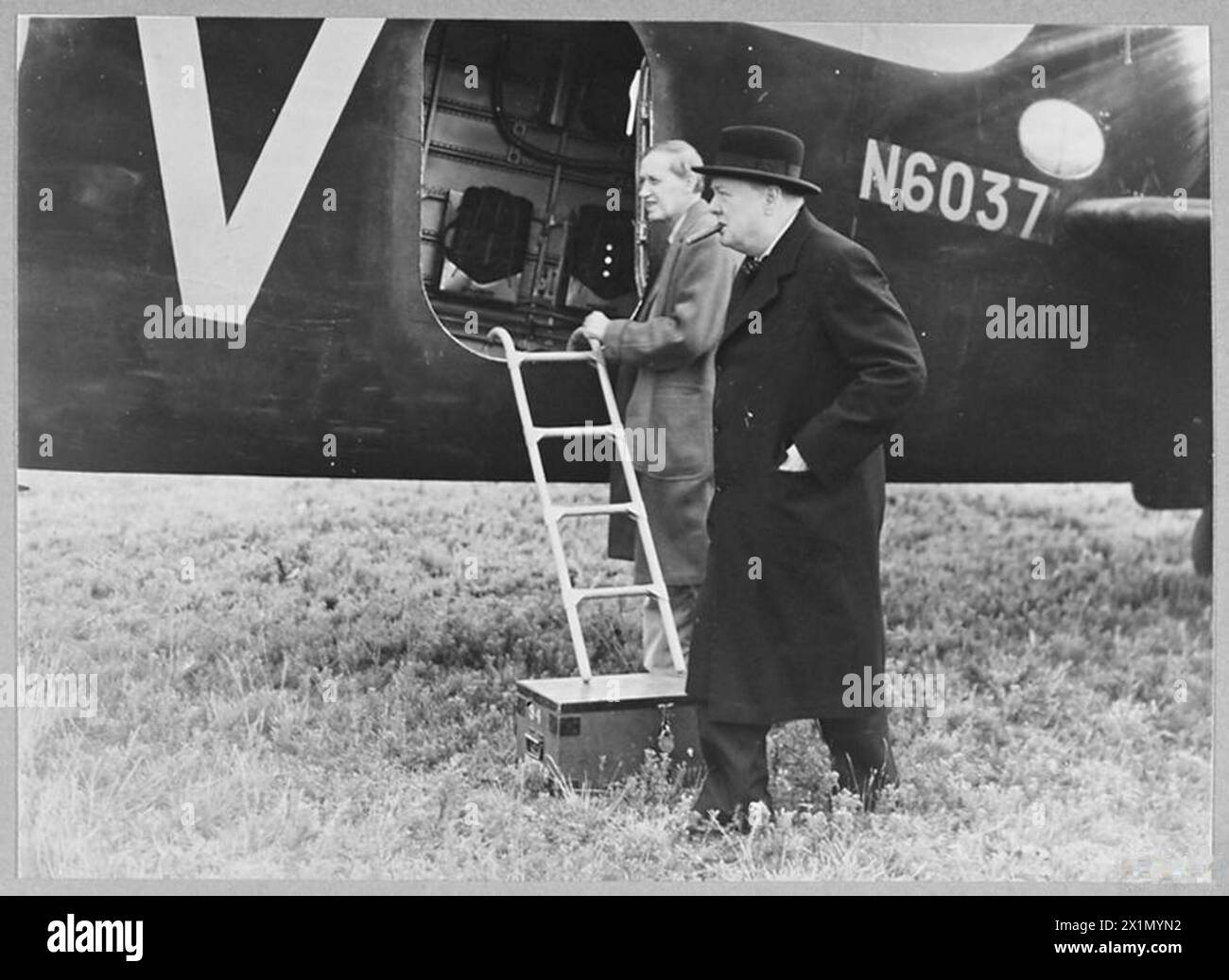 VISIT TO R.A.F. STATION BY PRIME MINISTER - Mr. Churchill and Mr.Harry ...