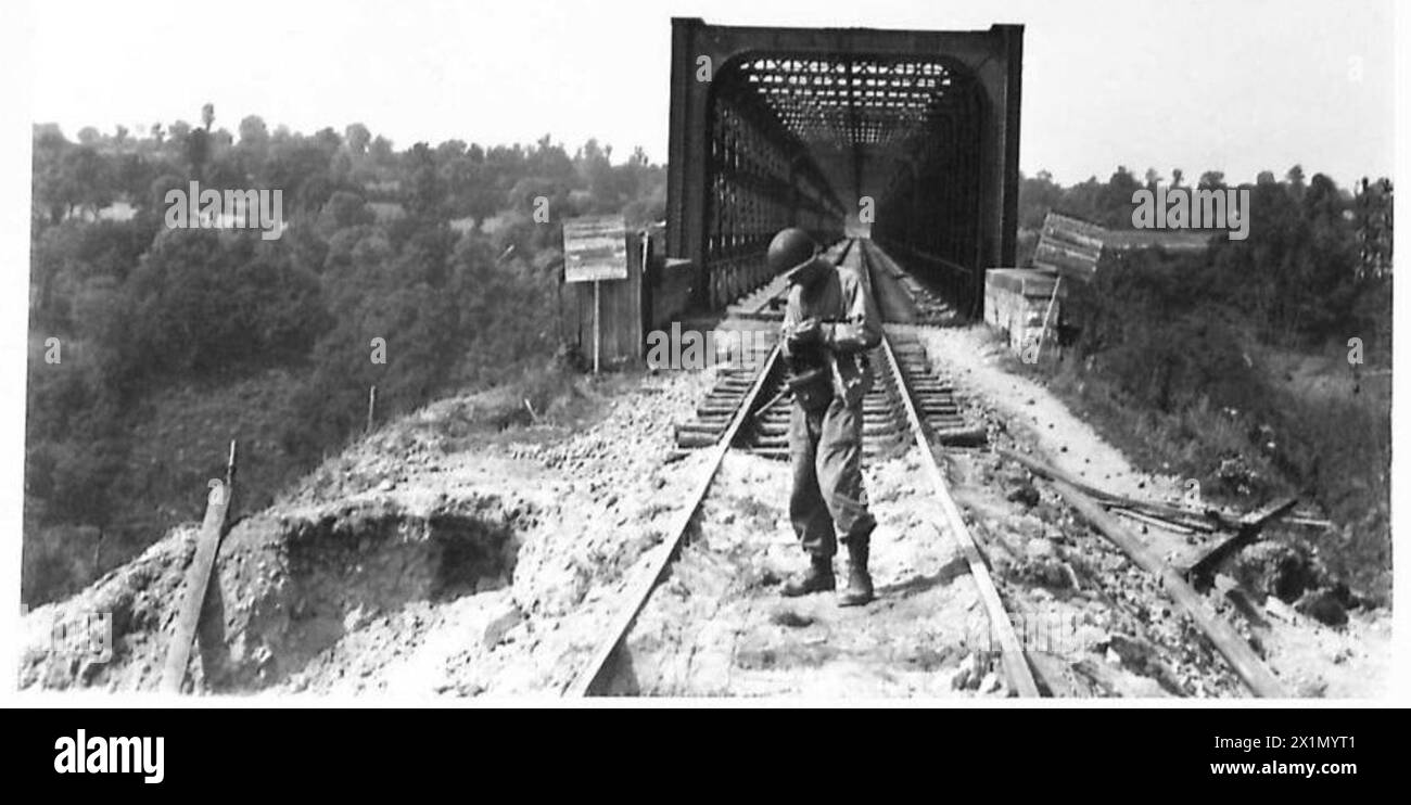 SOUTH OF CAEN - A view of the railway between Torigni and Vire and now ...