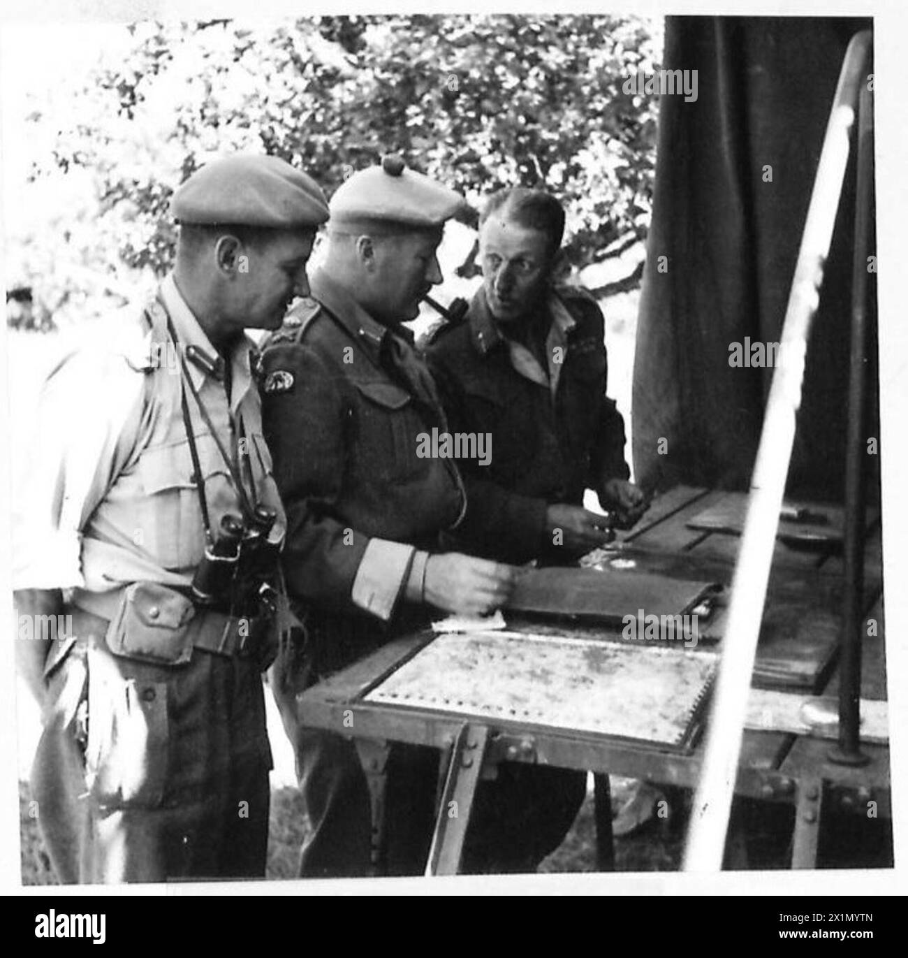 Three British generals—Maj. Gen. L.O. Lynn, Lt. Gen. Ritchie, and Lt ...