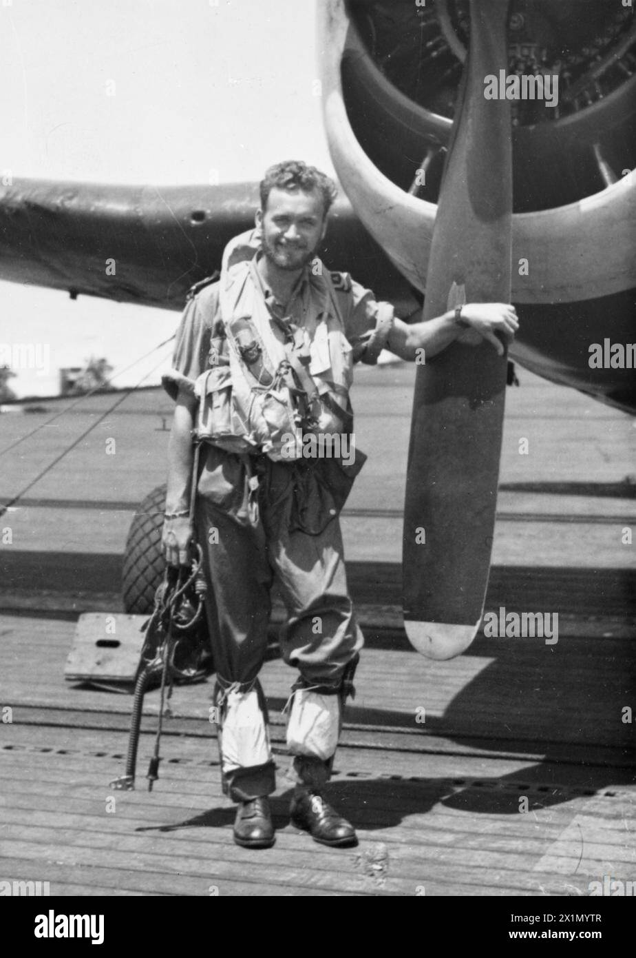 FLYING WITH THE EAST INDIES FLEET. 20 APRIL 1945, ON BOARD THE ESCORT ...