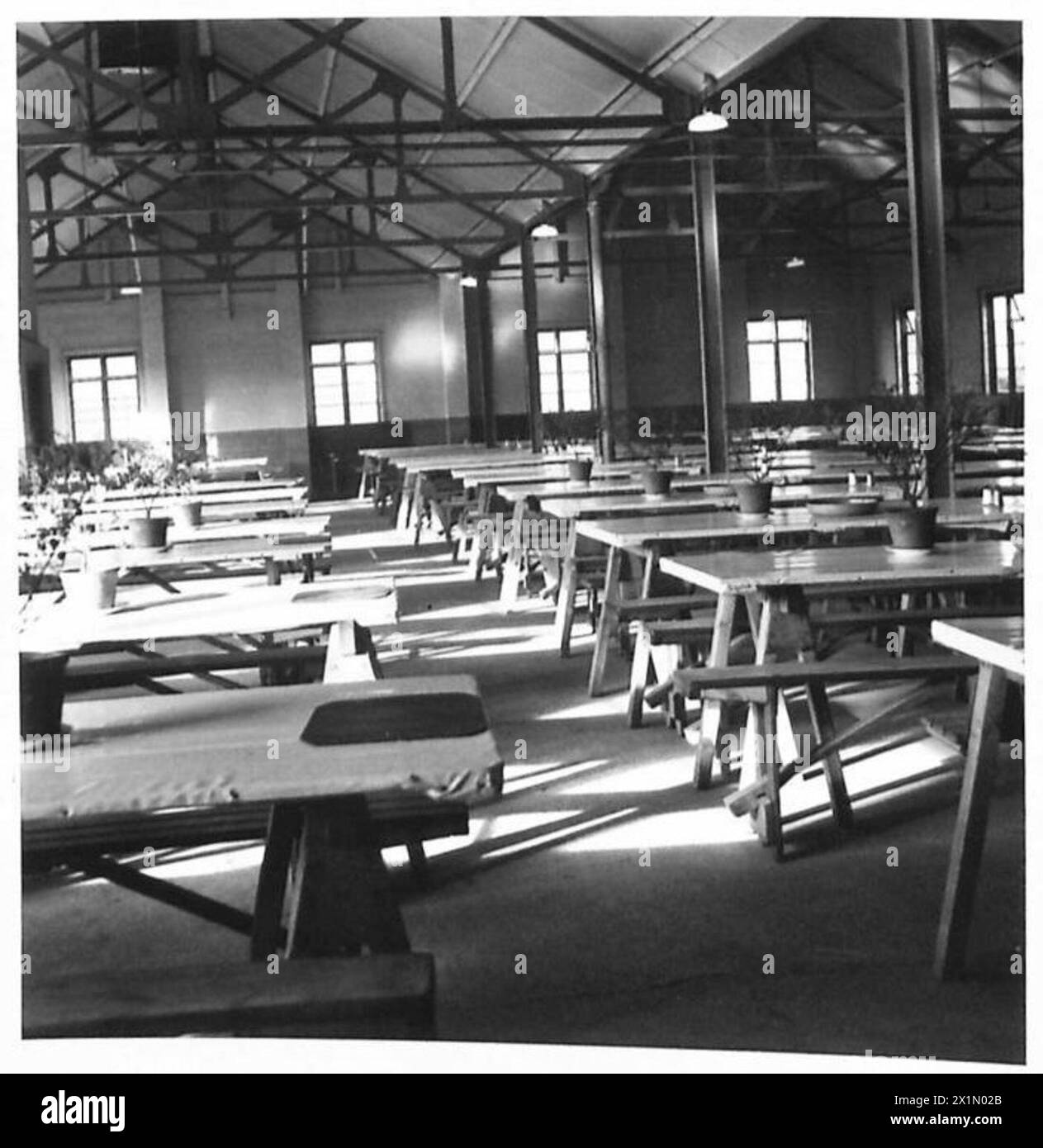 ATS personnel use the dining hall at Central Ordnance Depot, Chilwell ...