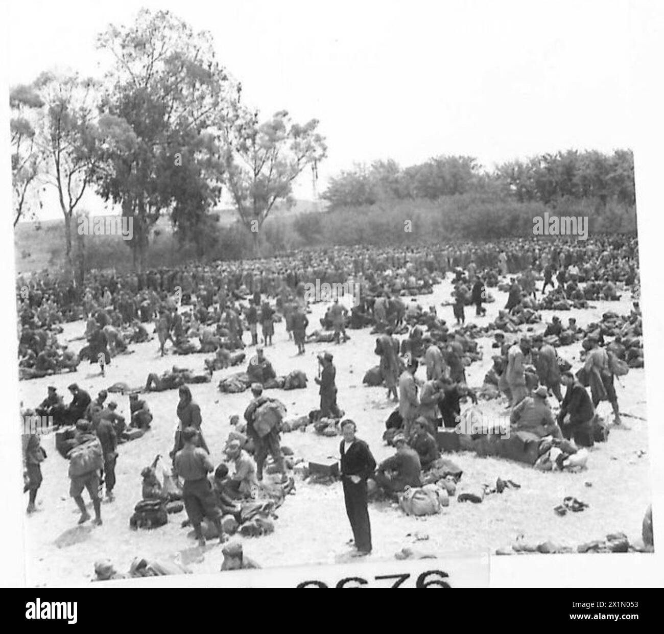 THOUSANDS OF PRISONERS AND TUNIS WELCOME - Scene in another compound ...
