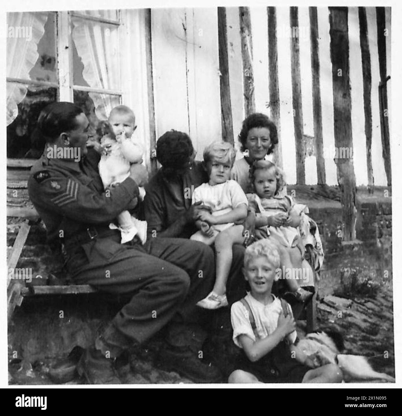 PONT AUDEMER (VARIOUS) - (Left) Sgt. Connolly of Birmingham and Sgt. Smales of London, Army Film ...