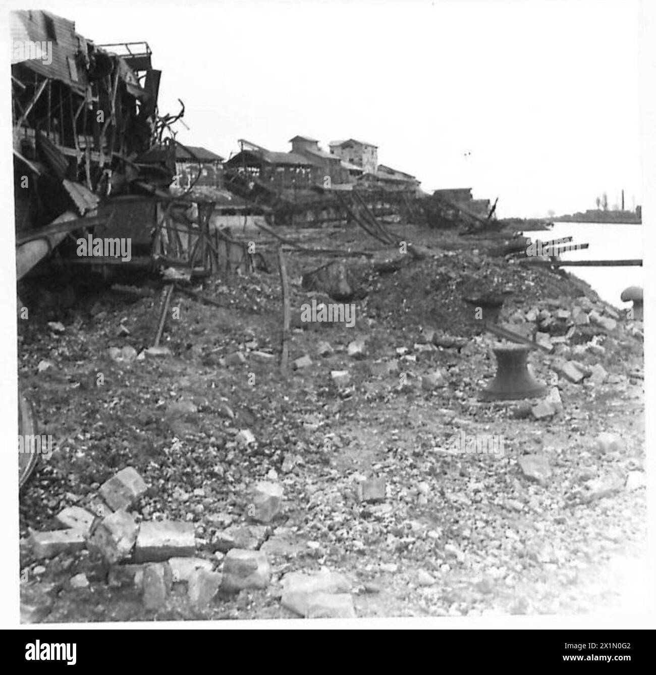 Part of the industrial center of Ravenna in Italy lies in ruins ...