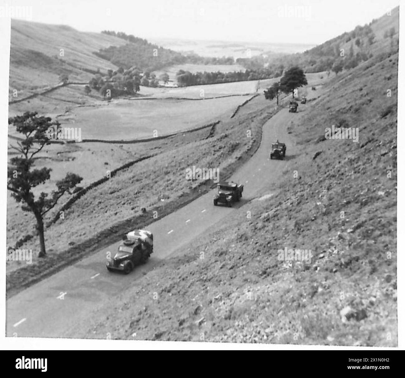 HEADQUARTERS MOVE : SCOTTISH COMMAND - The convoy en route showing ...