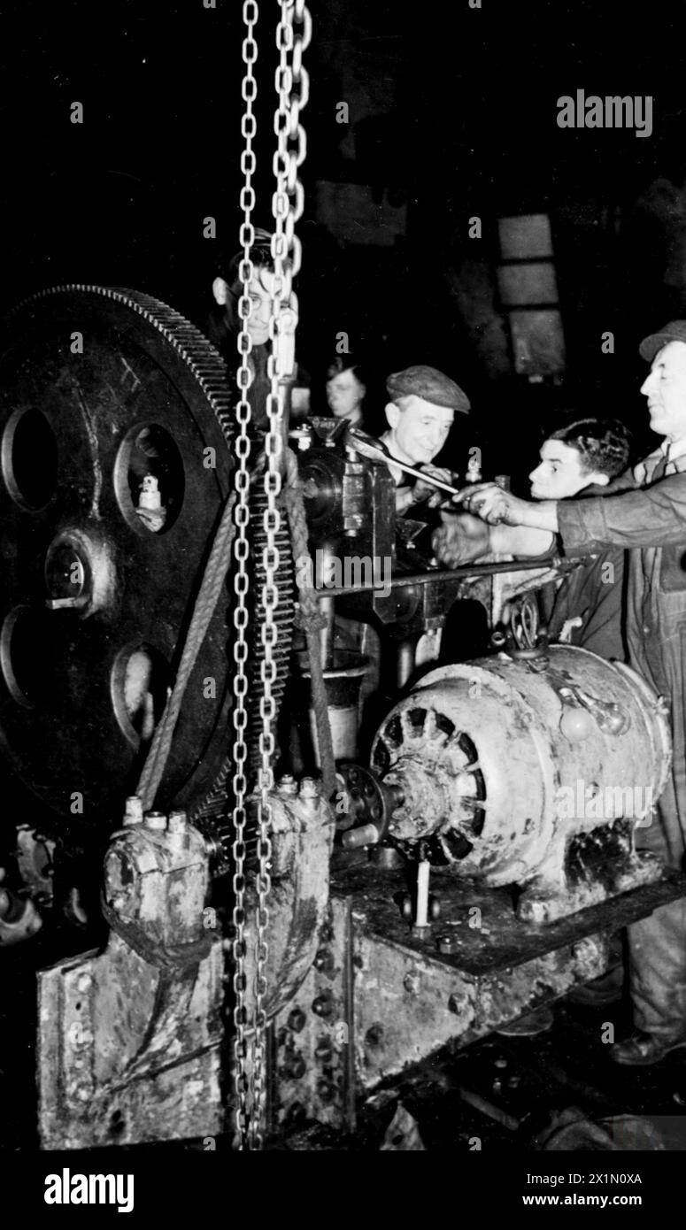 MEN BEHIND BRITAIN'S SHIPS. APRIL 1945, LIVERPOOL. ACTIVITIES OF ...