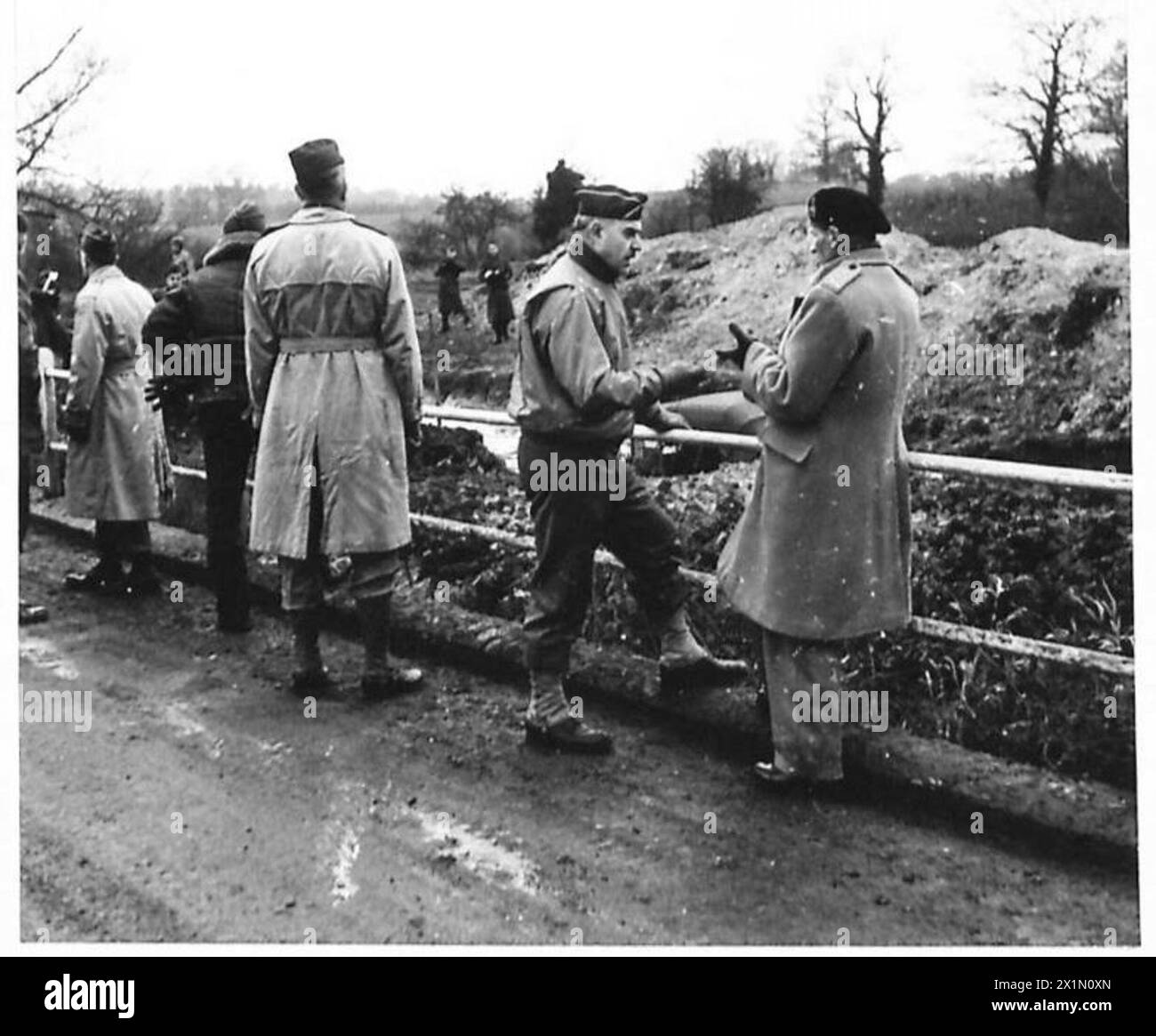 General Montgomery speaks with an American officer during a ...