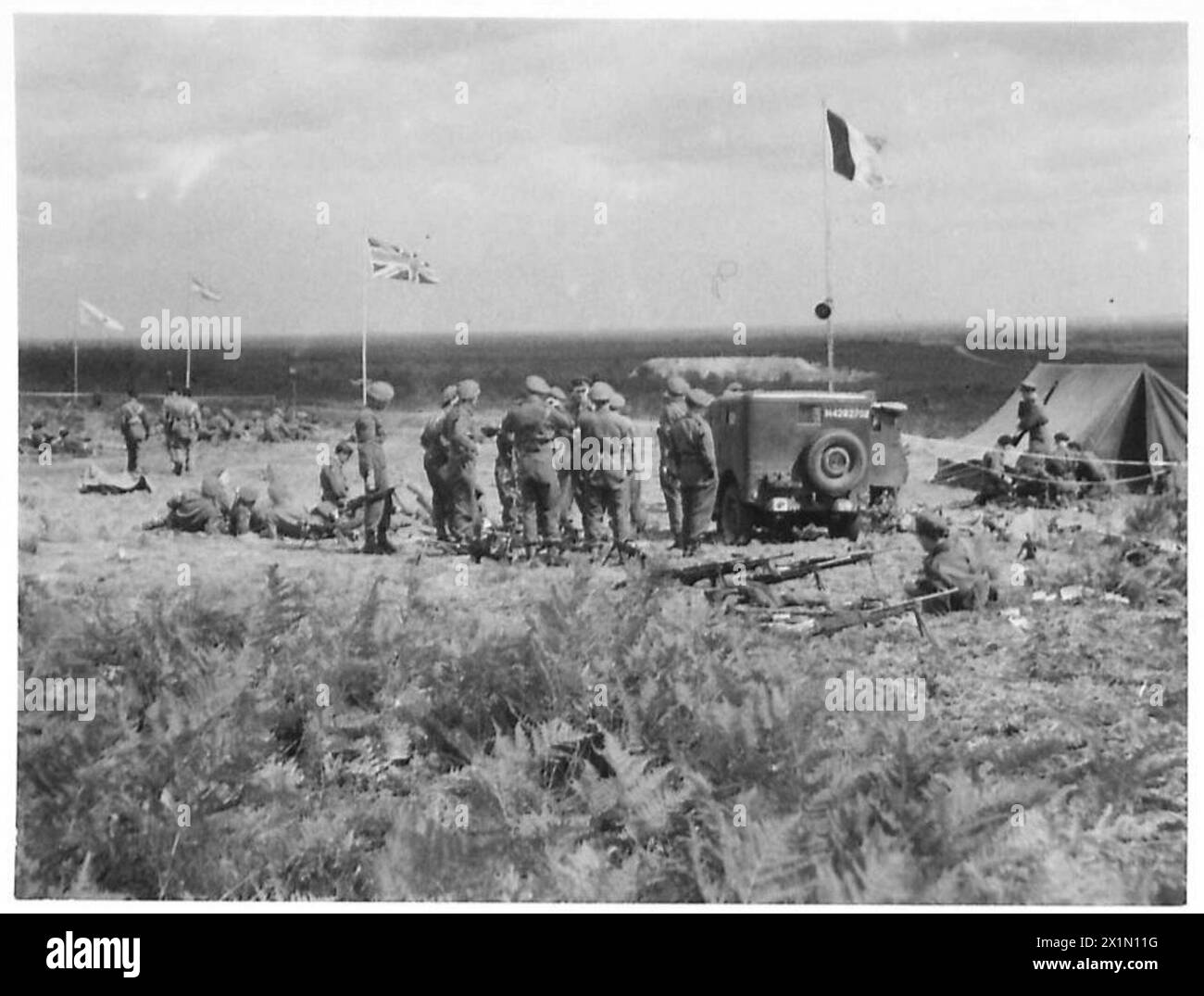 General Richard McCreery visits the BAOR Bisley shooting range near ...