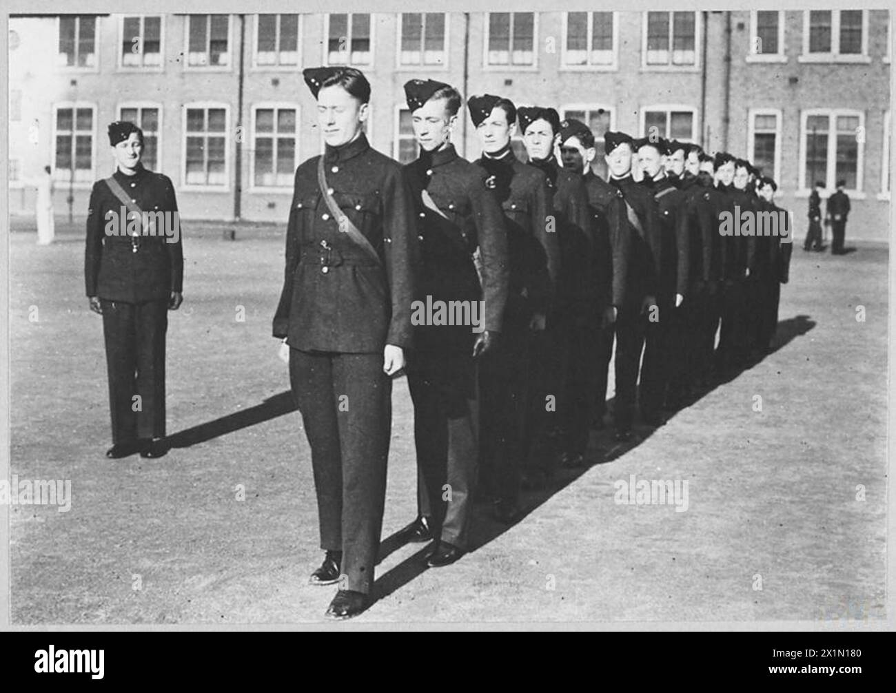Cadets of 328 Squadron Air Training Corps perform drill exercises at ...