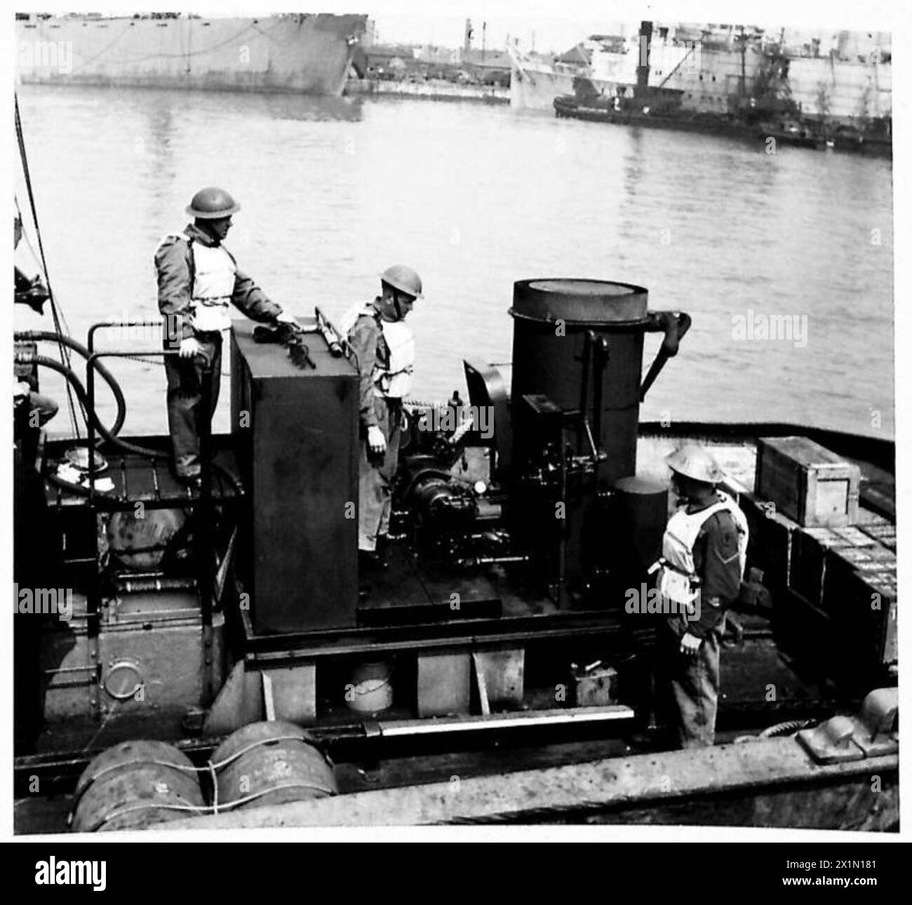 SMOKE GENERATOR FITTED TO TRAWLERS - The crew in working position for ...