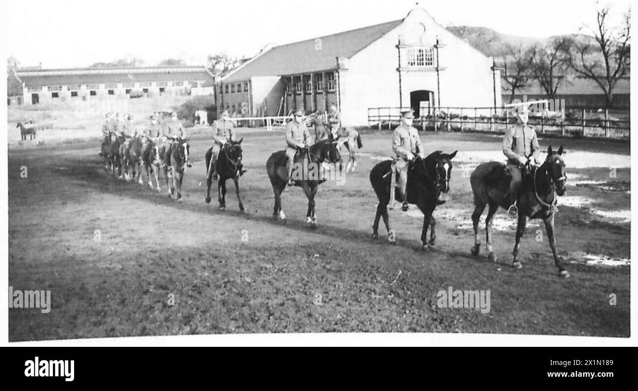 SCOTTISH CAVALRY TRAINING SCHOOL - Recruits who have had only three ...
