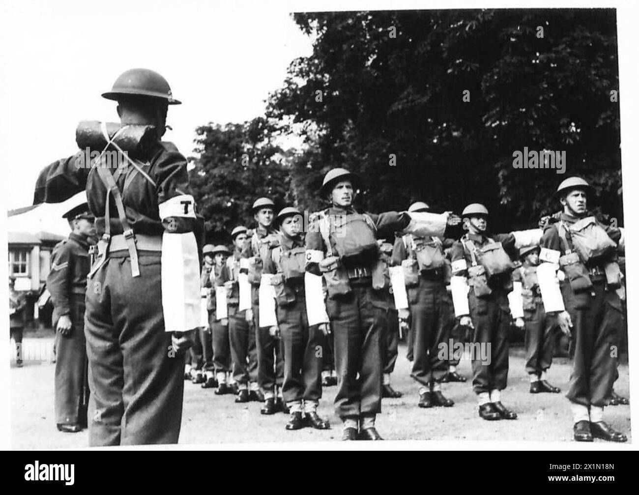 Men of the new Traffic Control Army Unit are trained in signaling ...
