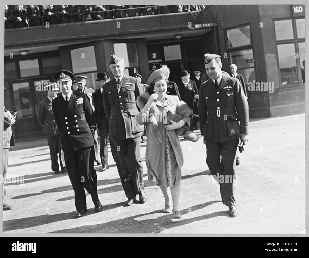 KING AND QUEEN VISIT CHANNEL ISLANDS [7TH JUNE 1945] - Left to right ...
