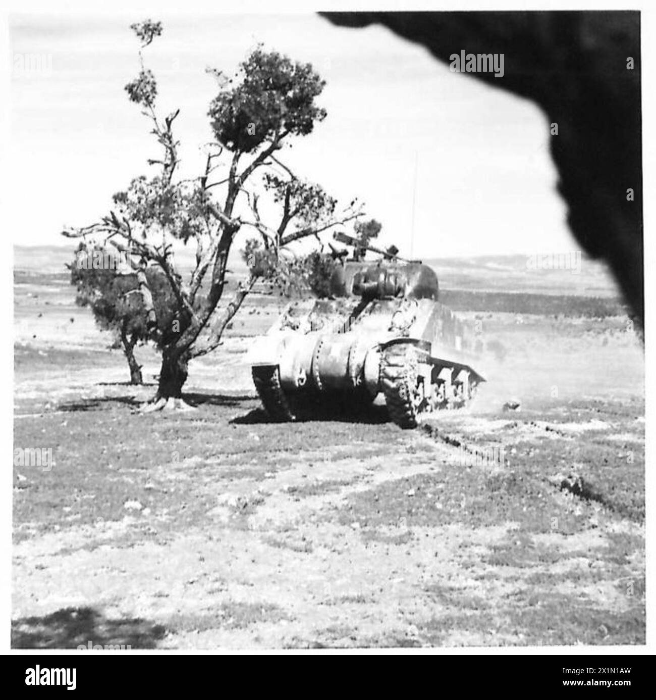 SHERMAN TANK EXERCISE - Sherman tanks operating during the exercise ...