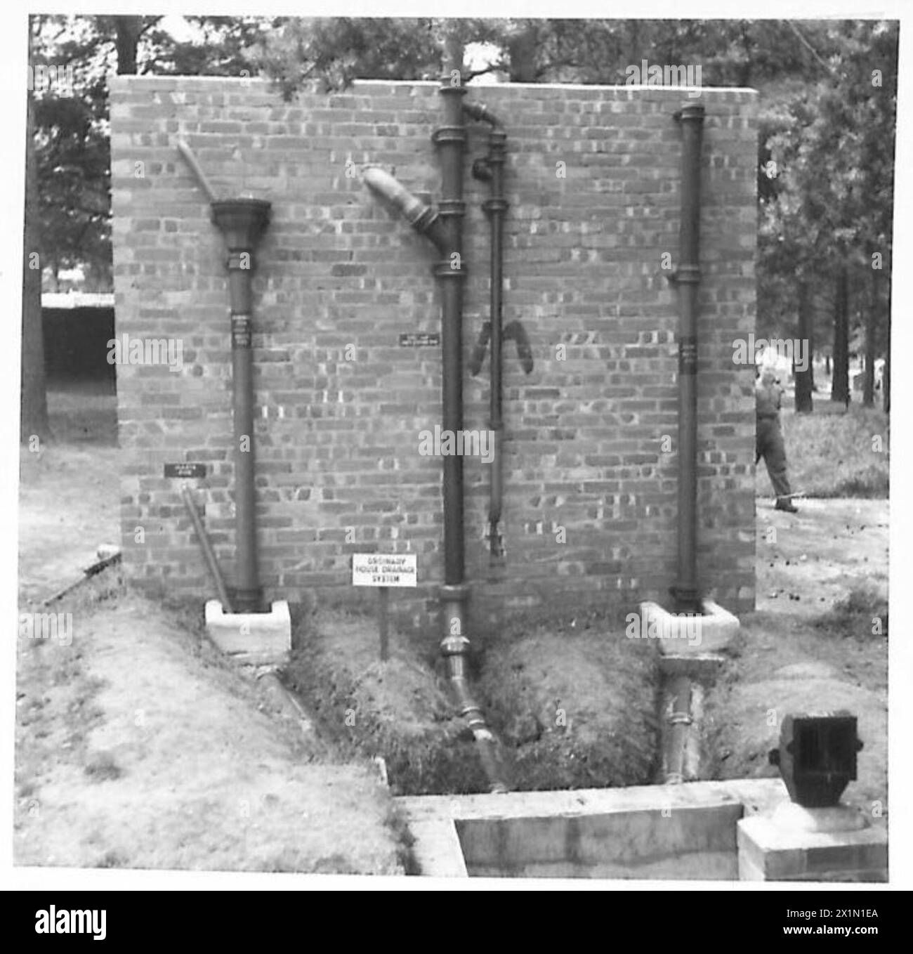 ARMY SCHOOL OF HYGIENE - Ordinary house drainage system , British Army ...