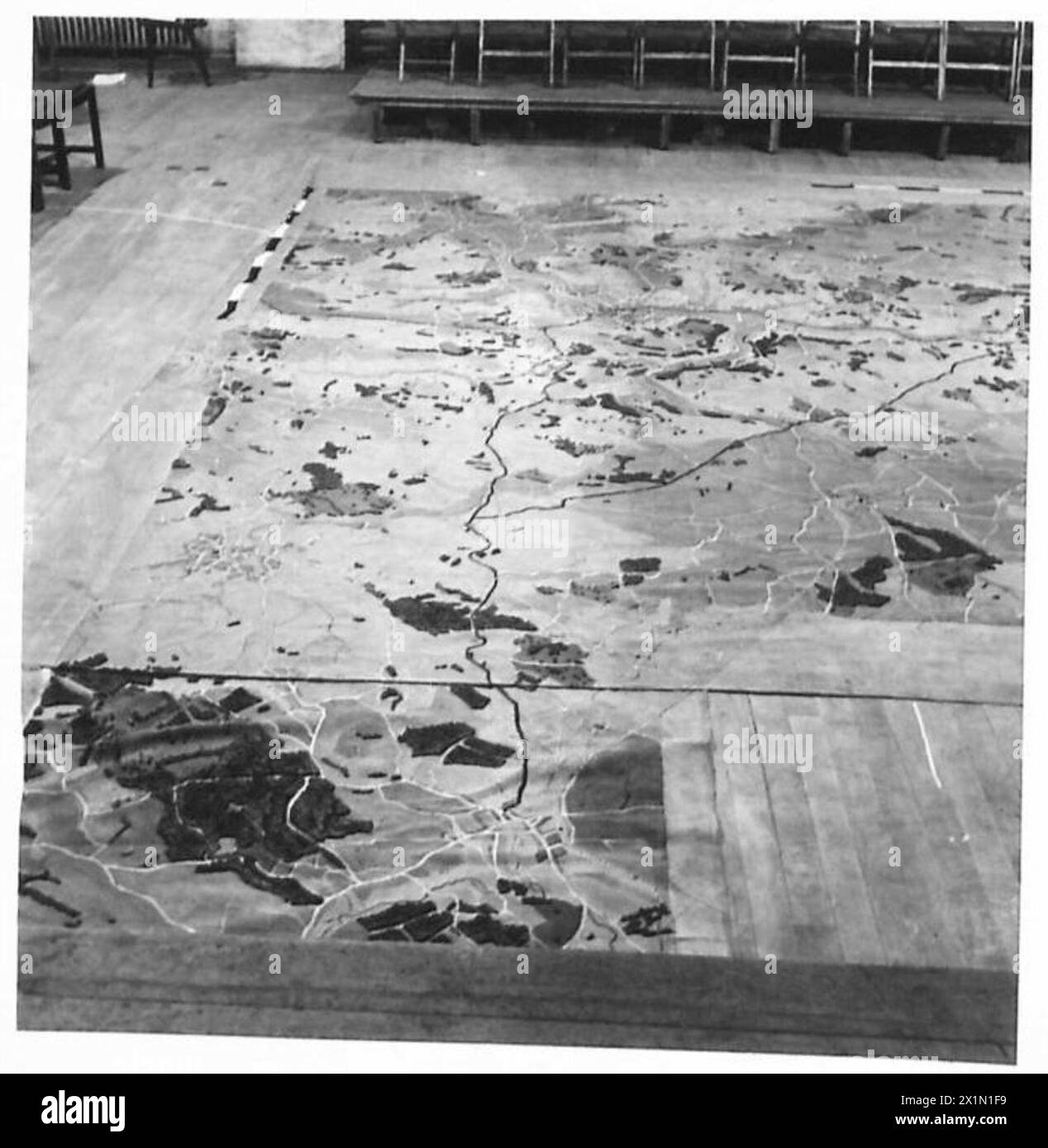 COMPOSITE PHOTOGRAPHS OF MAP - Another section of the map, British Army ...