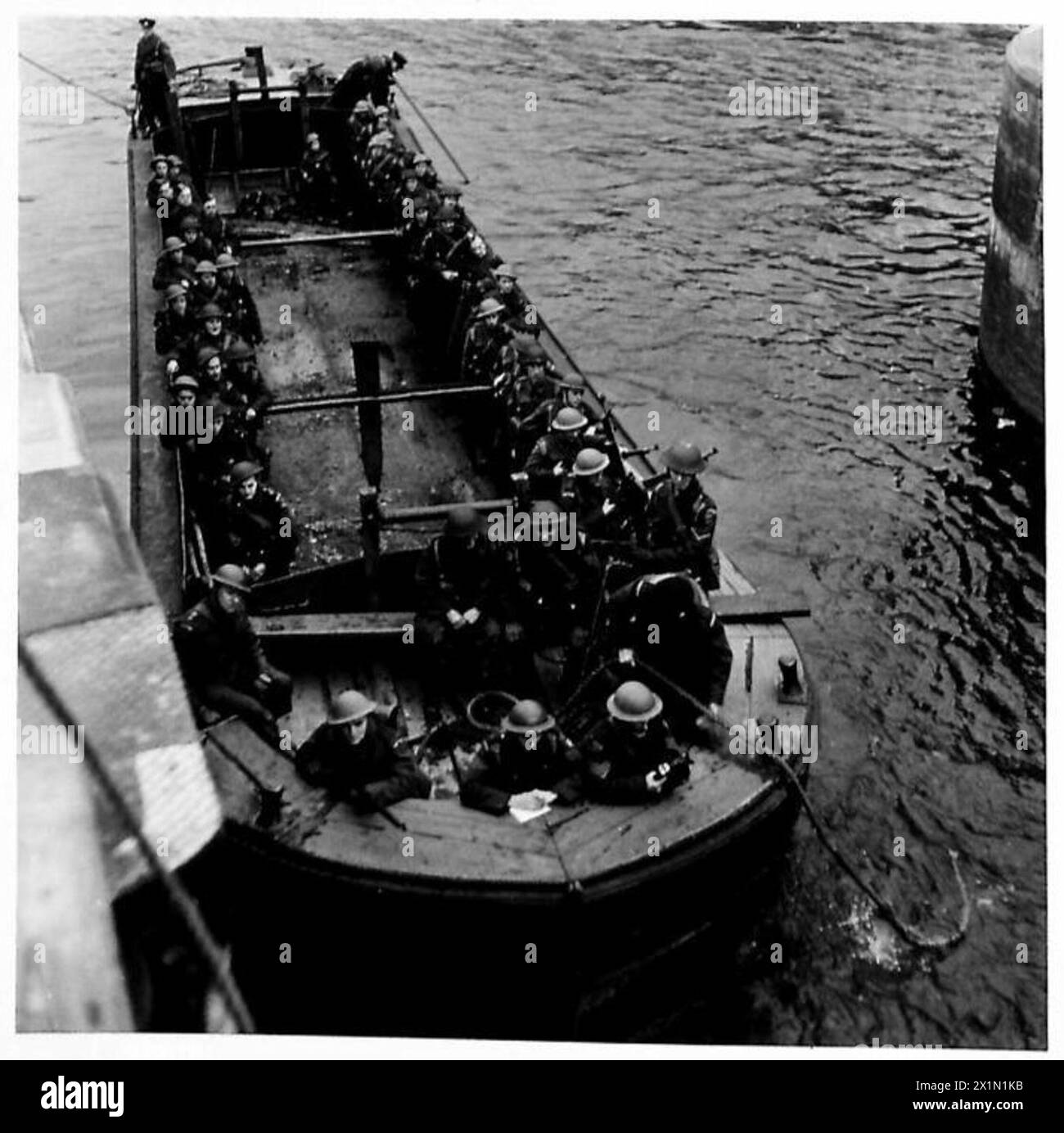 HOME GUARDS DEFEND INLAND WATERWAYS - The lock gates open and the ...