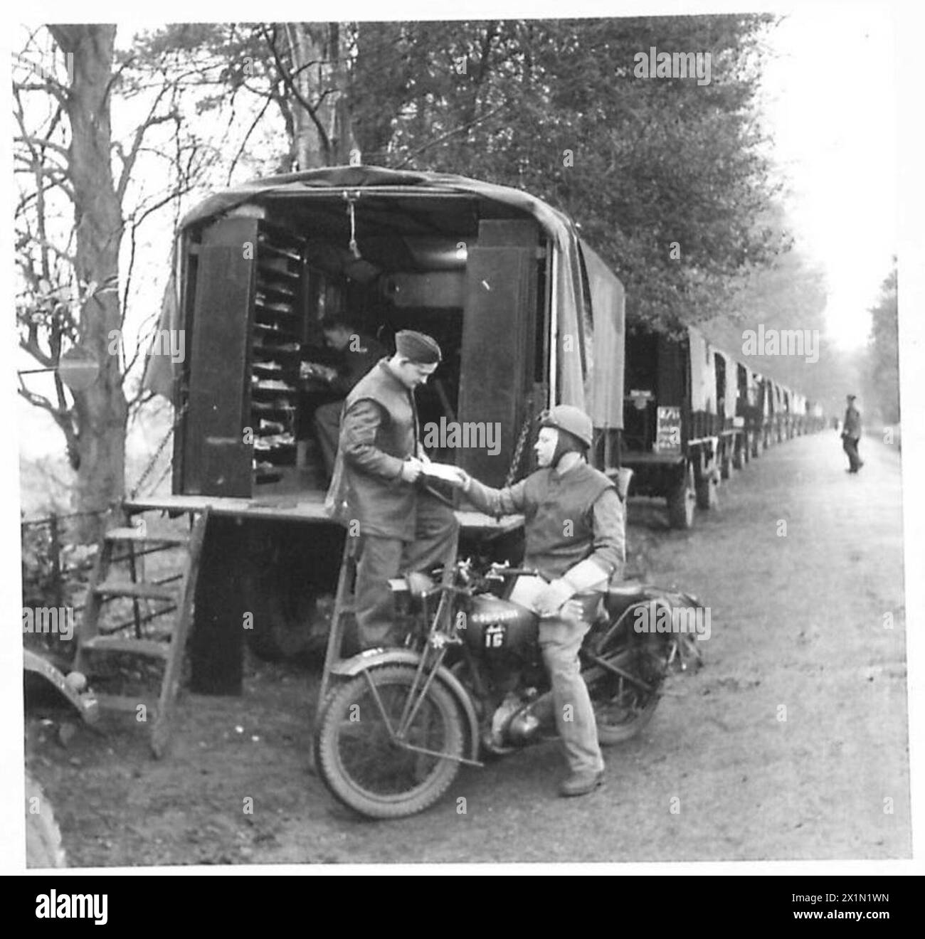 A despatch rider from the Ordnance Field Park Company delivers an ...