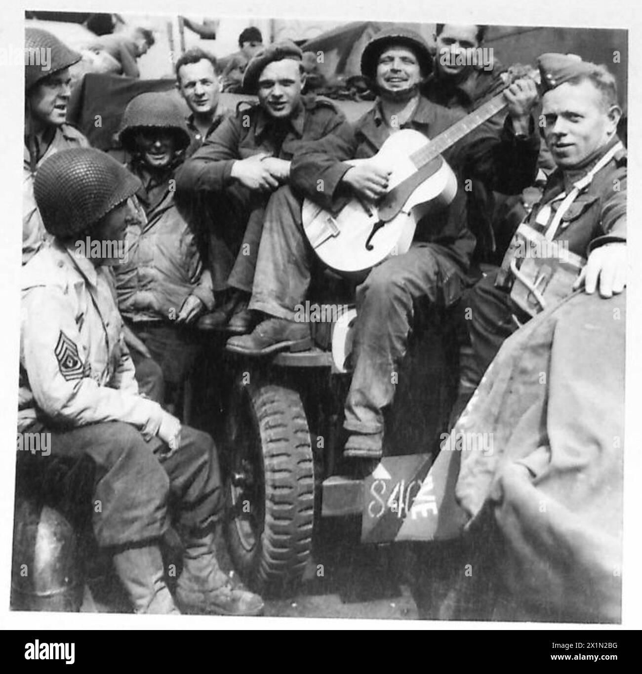 American forces aboard ship Black and White Stock Photos & Images - Alamy