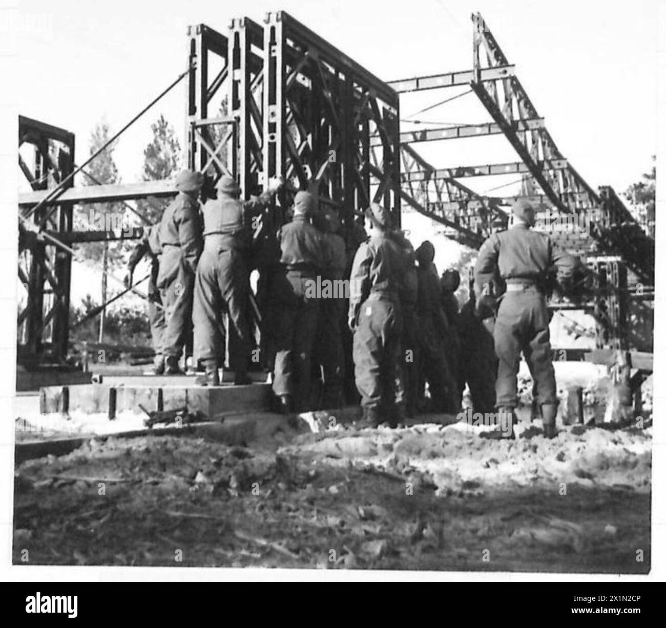 Soldiers of the 49th Division, 1st Corps, British Army, 21st Army Group ...