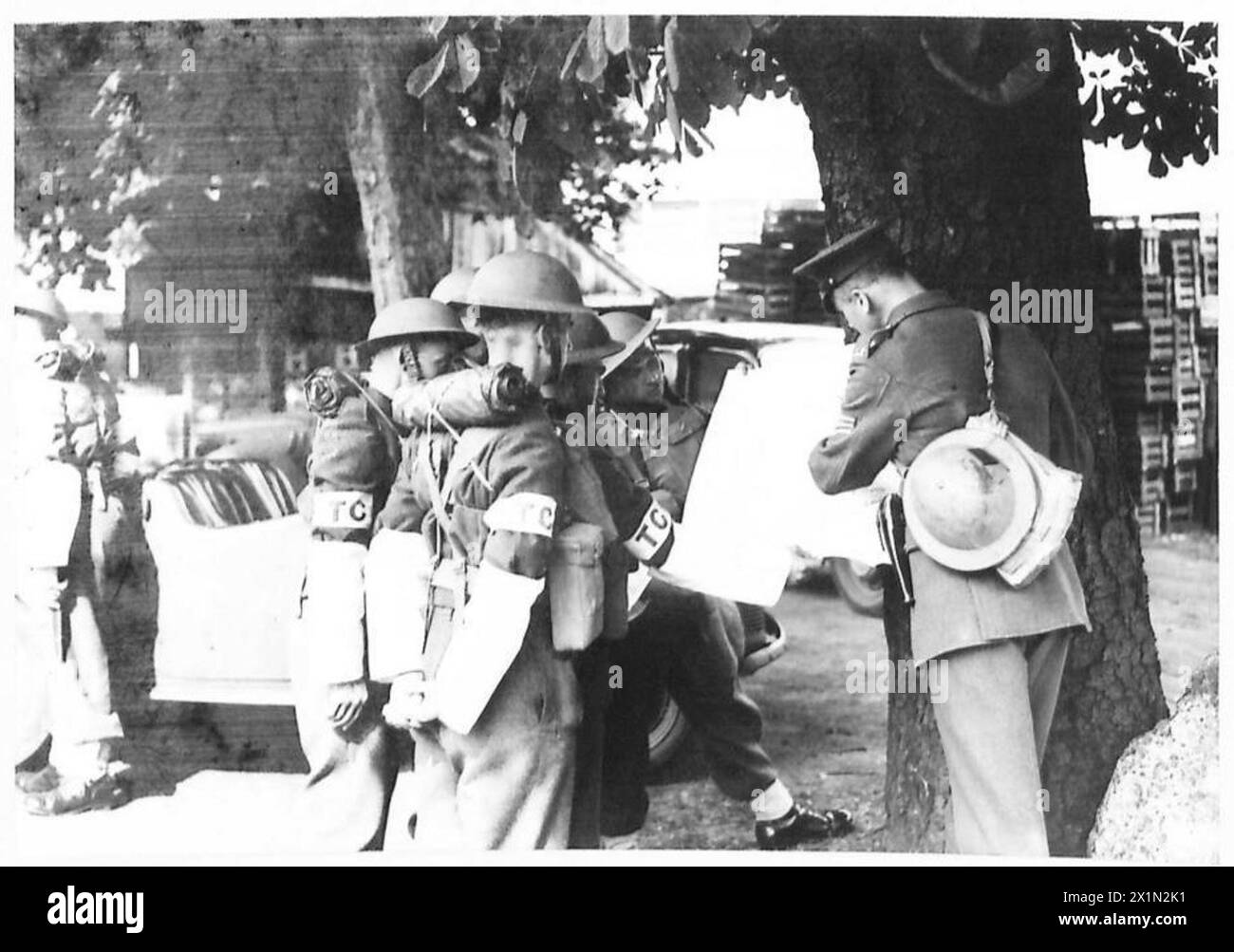 Members of the Traffic Control Army Unit are instructed in reading road ...