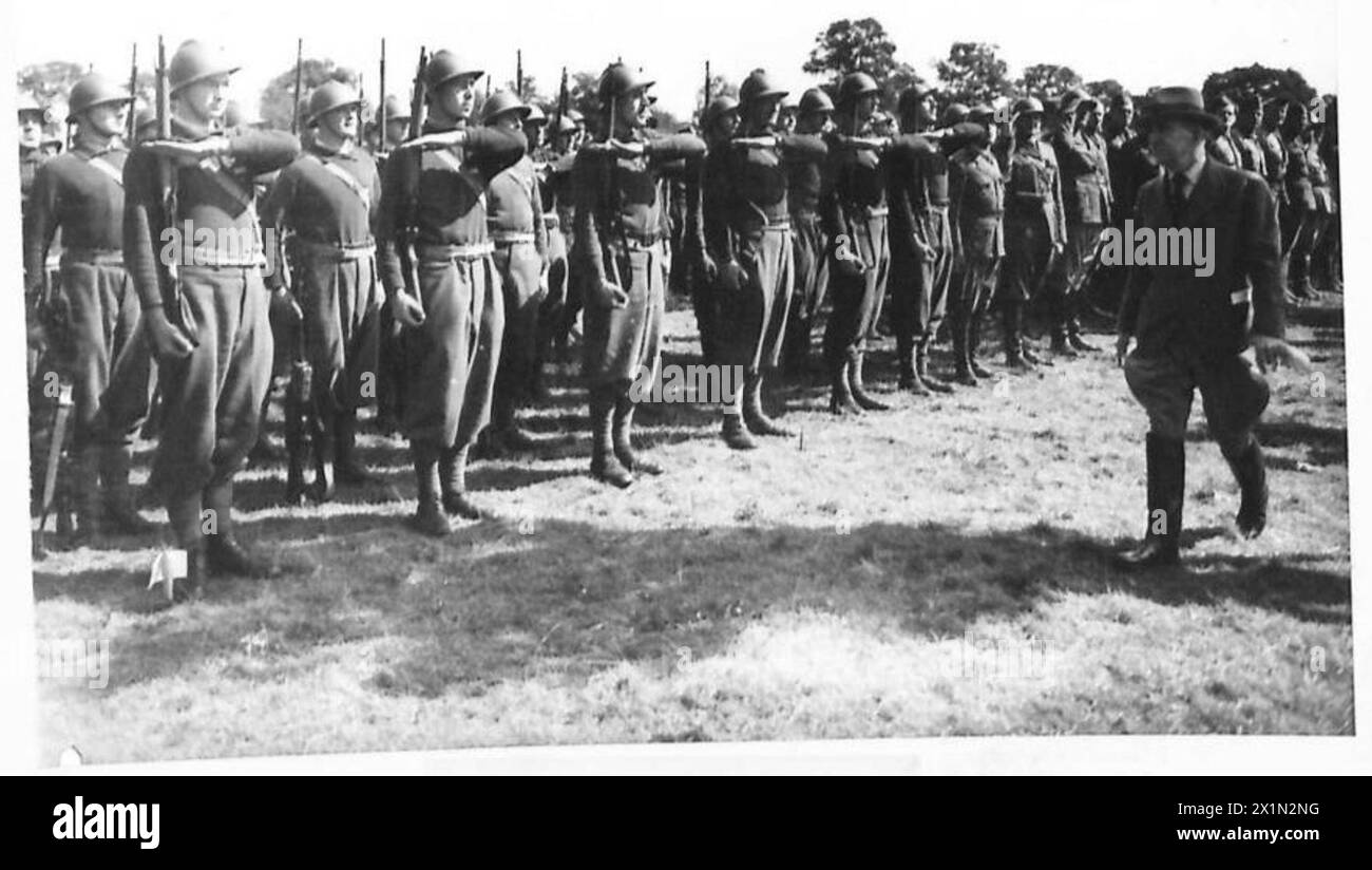 DR. BENES INSPECTING THE CZECHOSLOVAKIAN TROOPS SOMEWHERE IN THE WEST ...