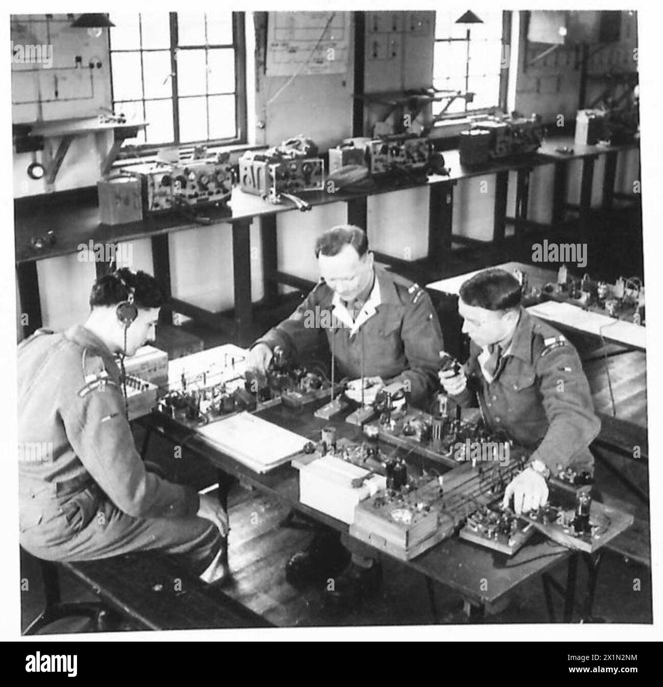 Demonstration panels showing sender-receiver operations are used at the ...