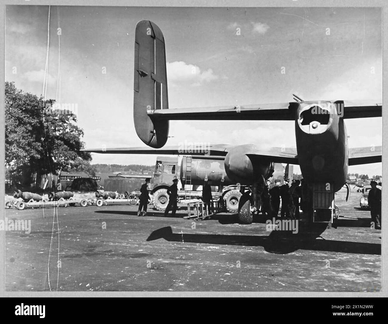 RAF aircraft land, refuel, and are rearmed quickly to continue daylight ...
