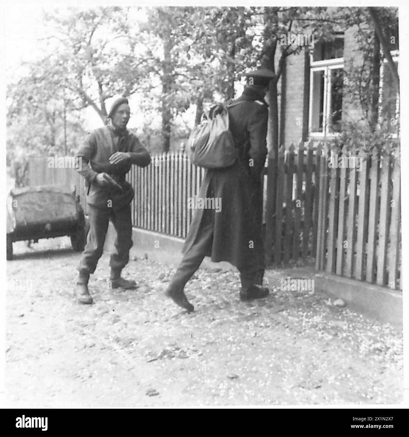 227 BRIGADE OVER THE ELBE - A German major is captured, British Army ...