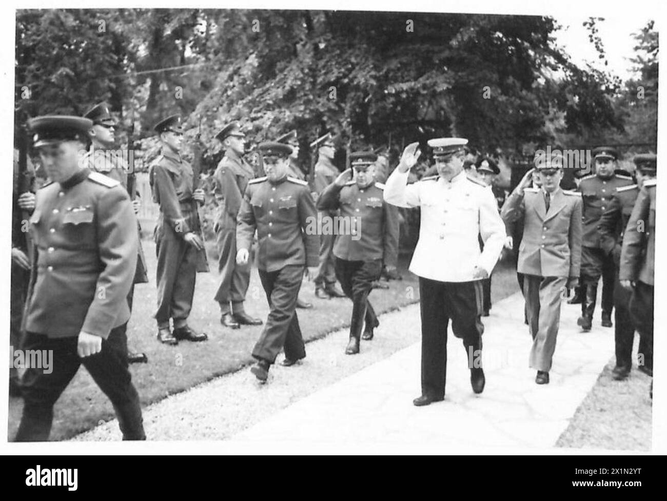 BIG THREE CONFERENCE - Marshal Stalin arriving at the Prime Minister's ...