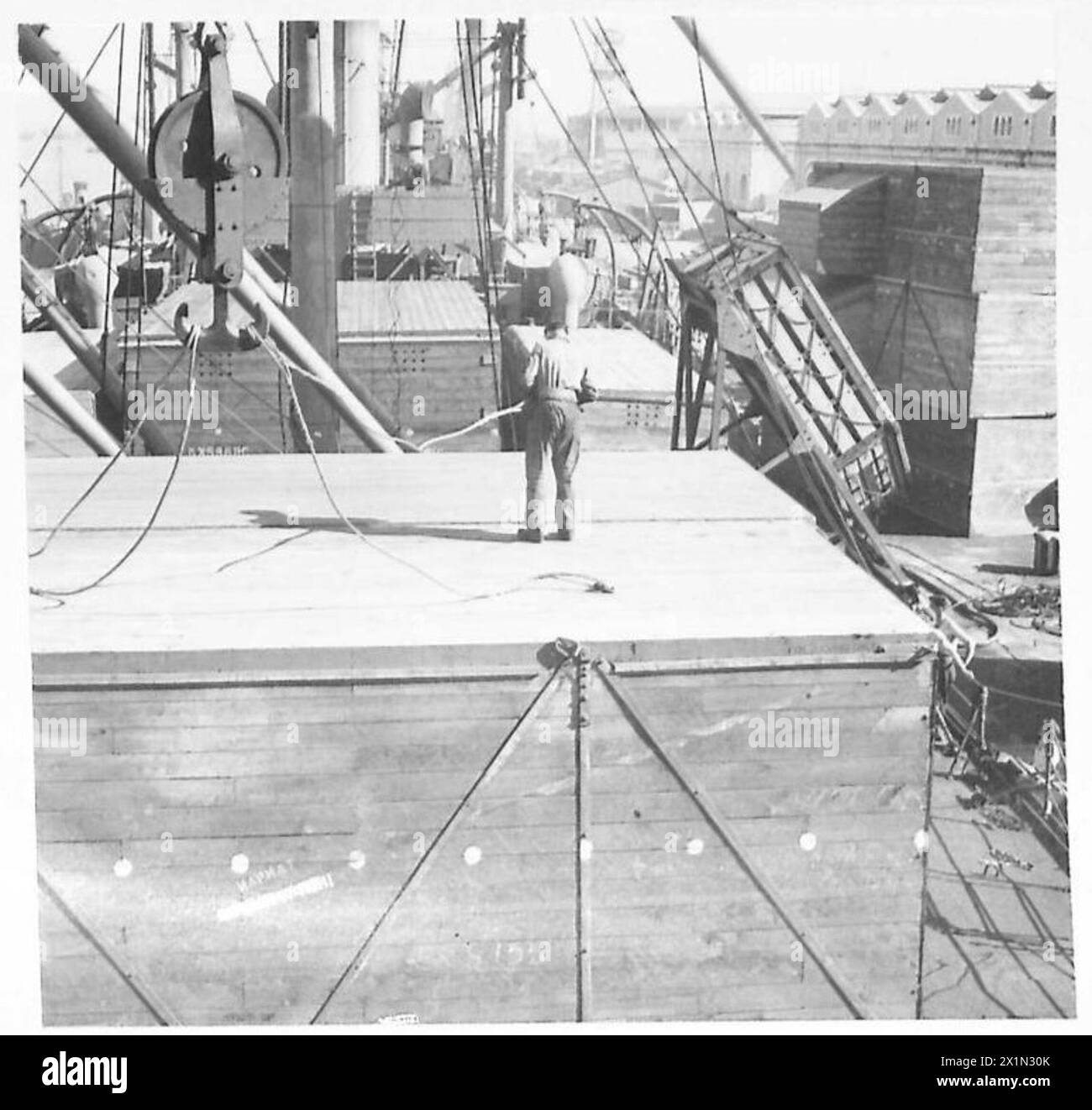 ON BOARD AN AFRICAN BOUND SHIP IN CONVOY - The Royal Engineers are ...