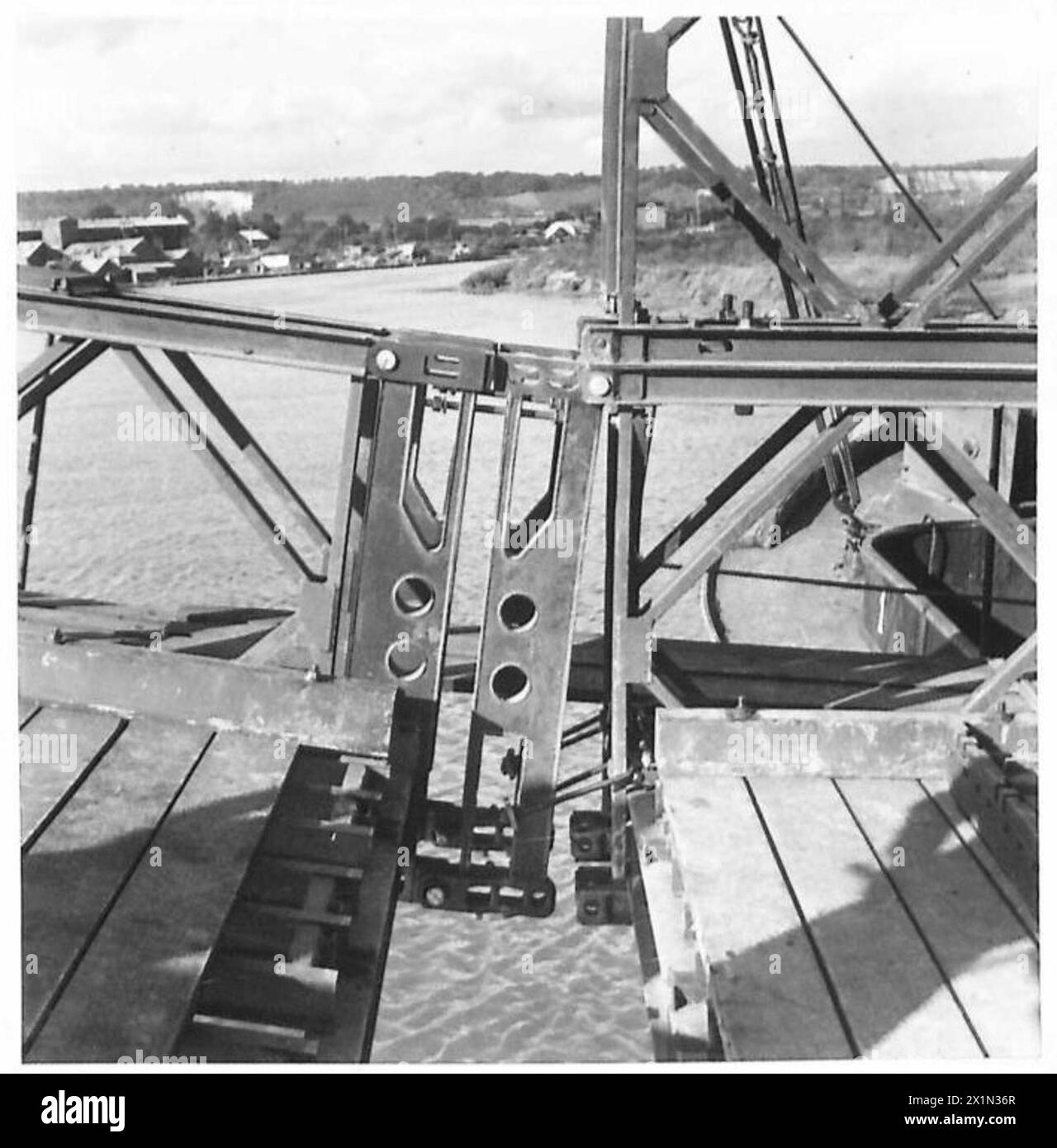 The British Army constructs a Bailey Bridge, a modular portable ...
