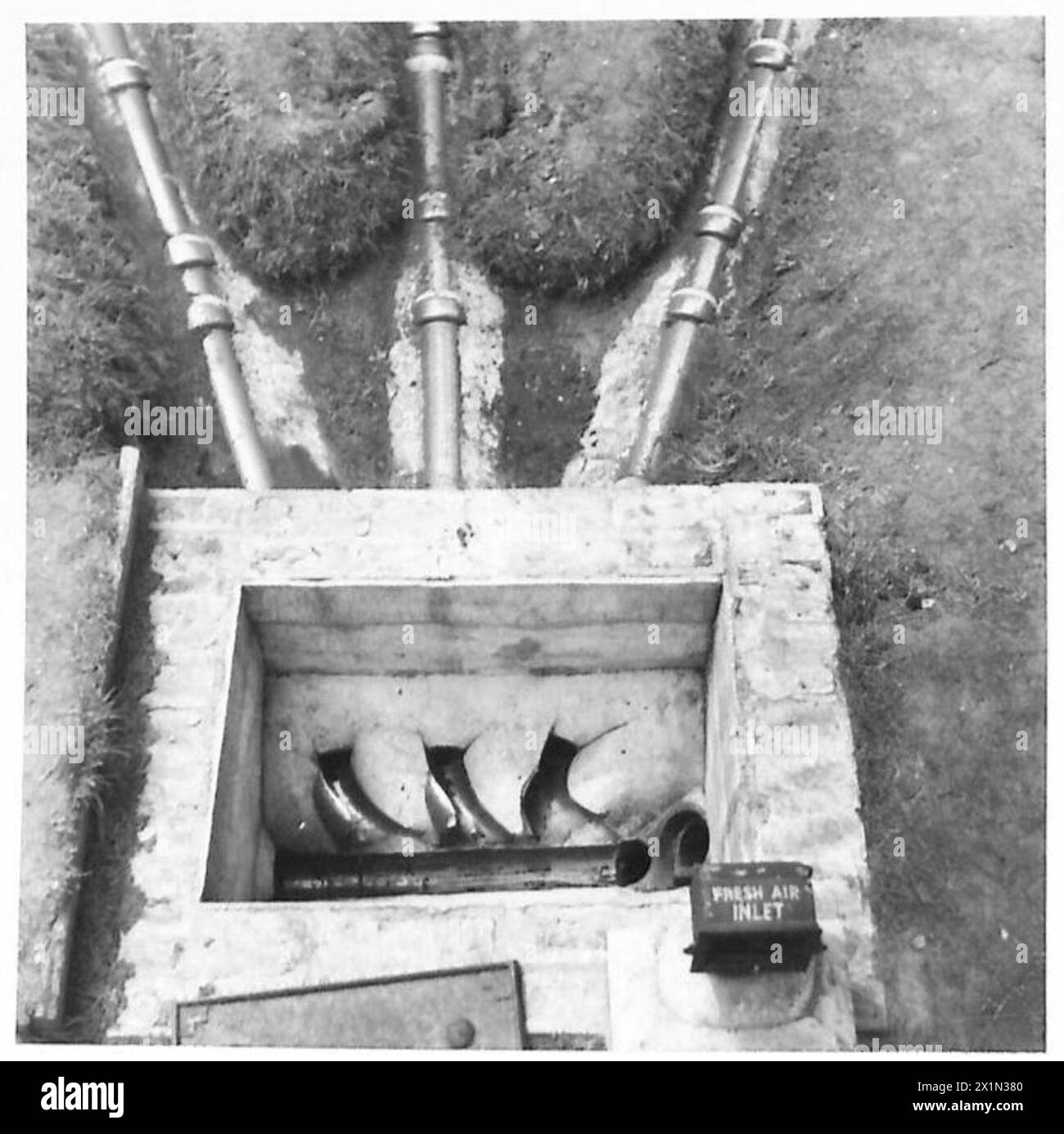 An inspection chamber of drains is uncovered at the Army School of ...