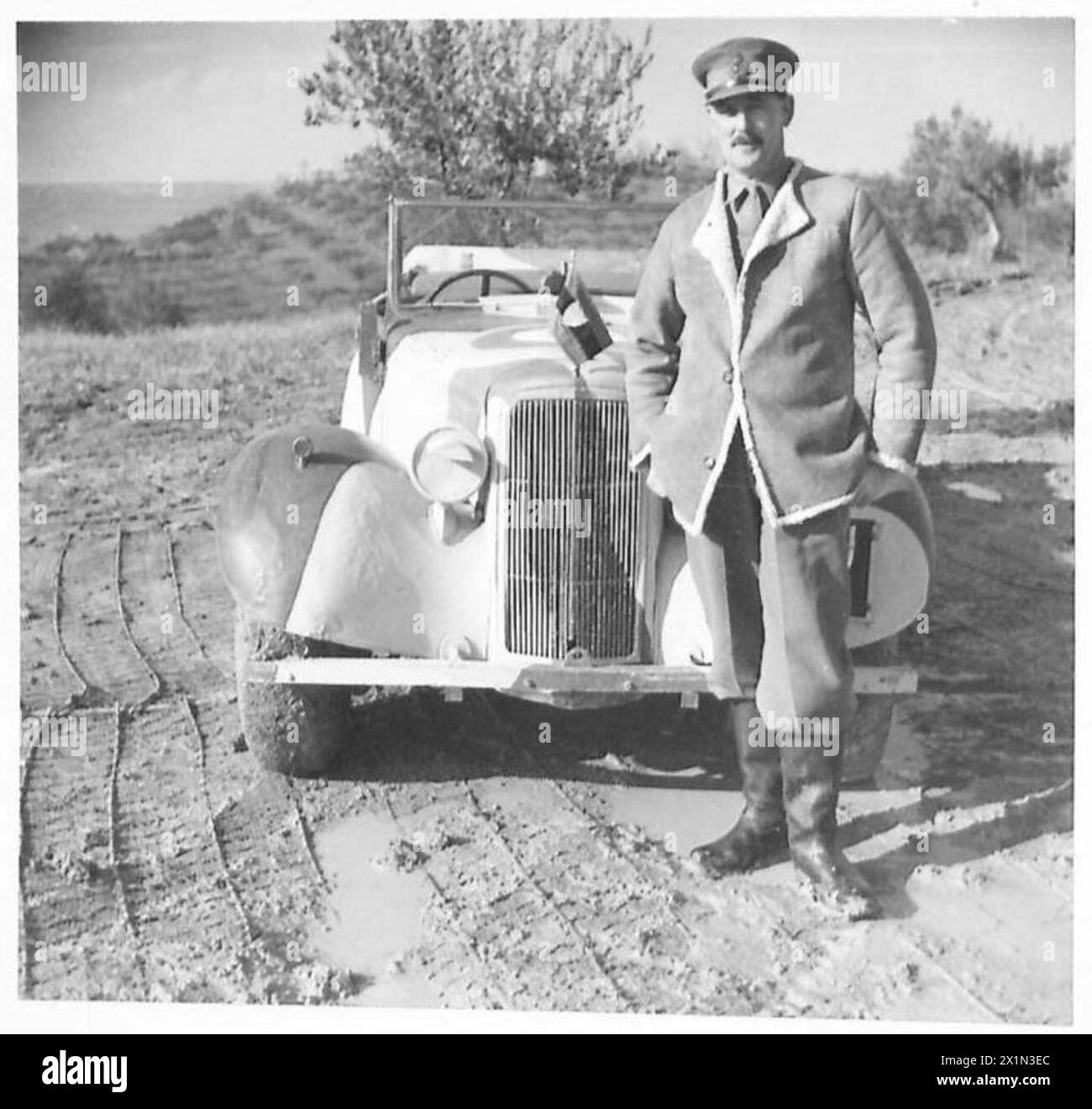 General Sir Oliver Leese, commander of the British Eighth Army, is ...