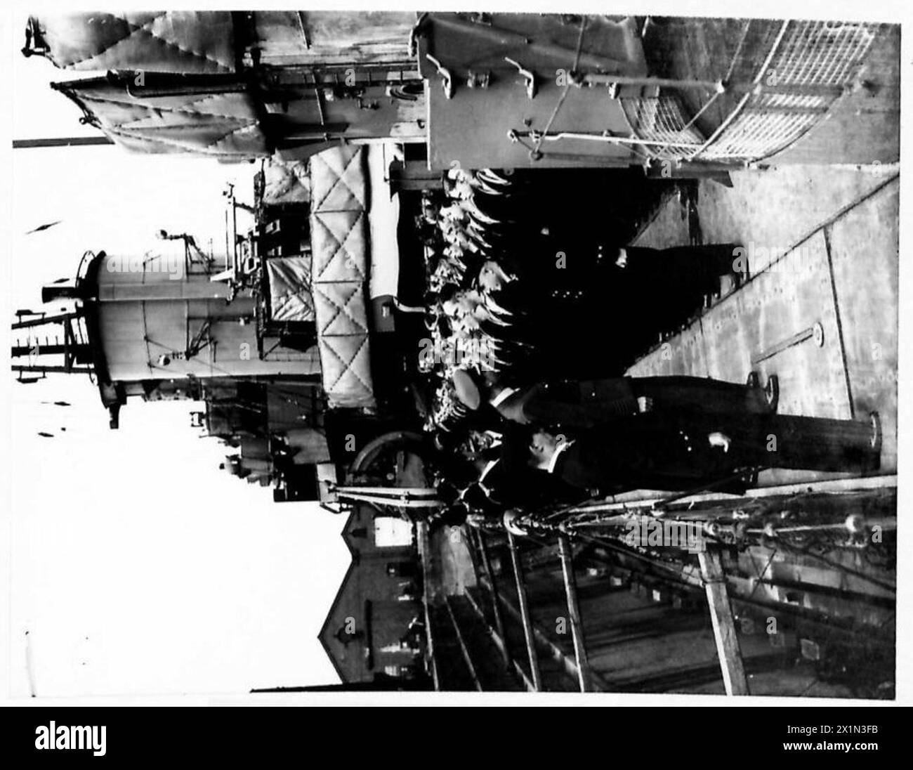 DUKE OF KENT IN NORTHERN COMMAND - Inspecting the crew of one of the ...