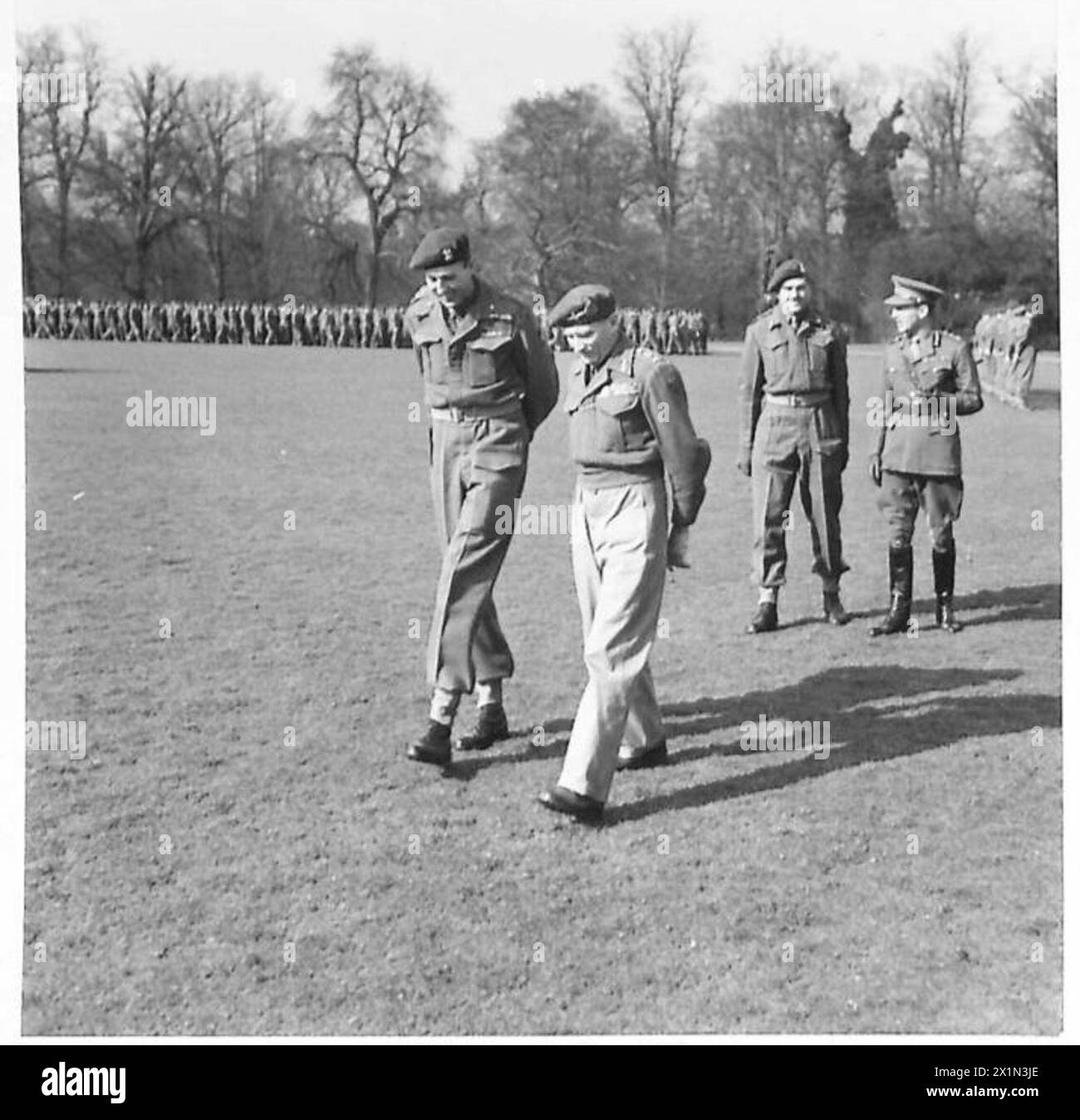 General Montgomery inspects Allied troops alongside Brigadier G.W ...