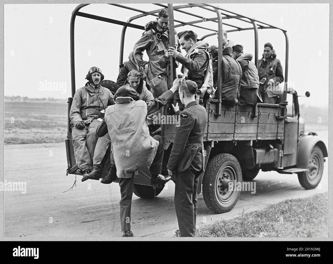 Aircrews at an RAF operational station of Bomber Command in England are ...