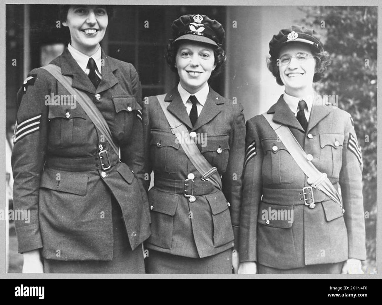 W.A.A.F. UNDER FIRE : DECORATED - The three members oi the W.A.A.F. in ...