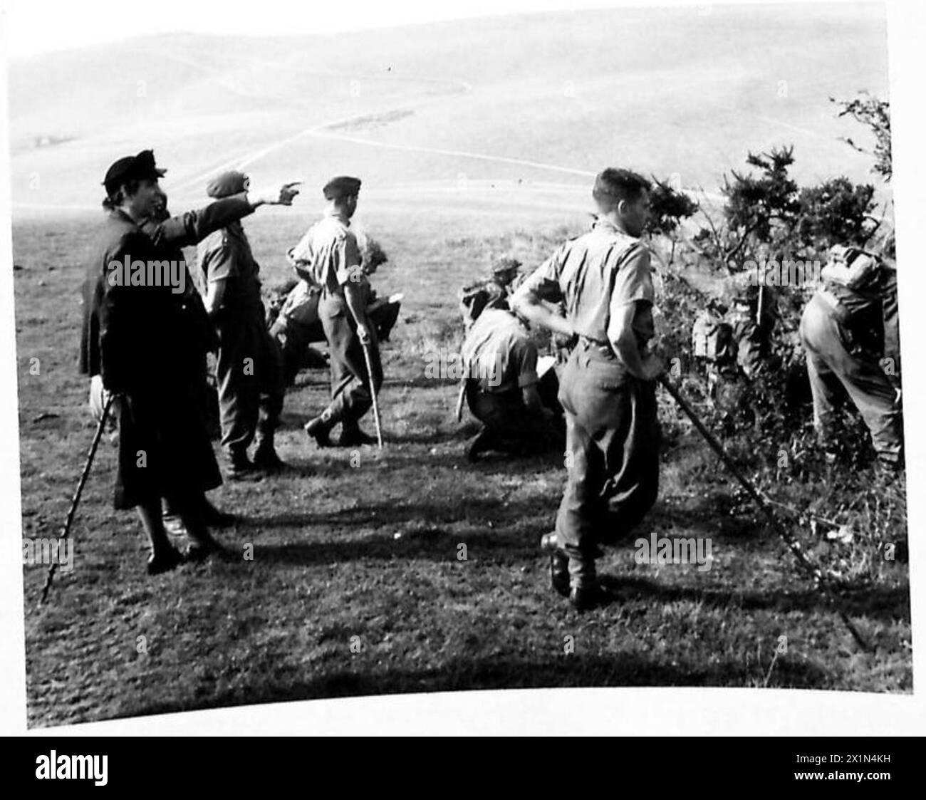 THE HON. MABEL STRICKLAND WATCHES BATTLE SCHOOL TRAINING - From a ...