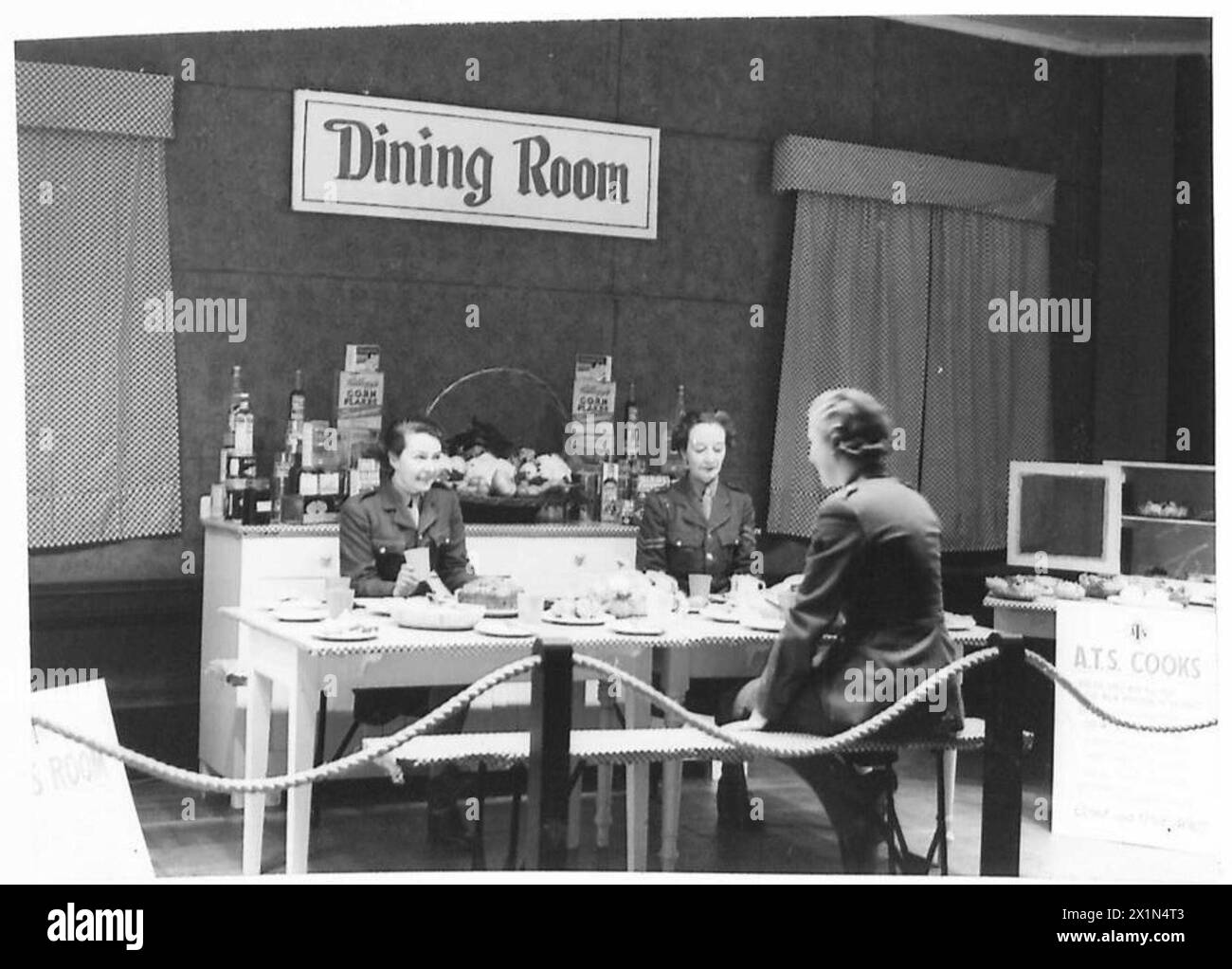 ATS EXHIBITION AT THE ROYAL SCOTTISH ACADEMY, EDINBURGH - Dining room , British Army Stock Photo ...