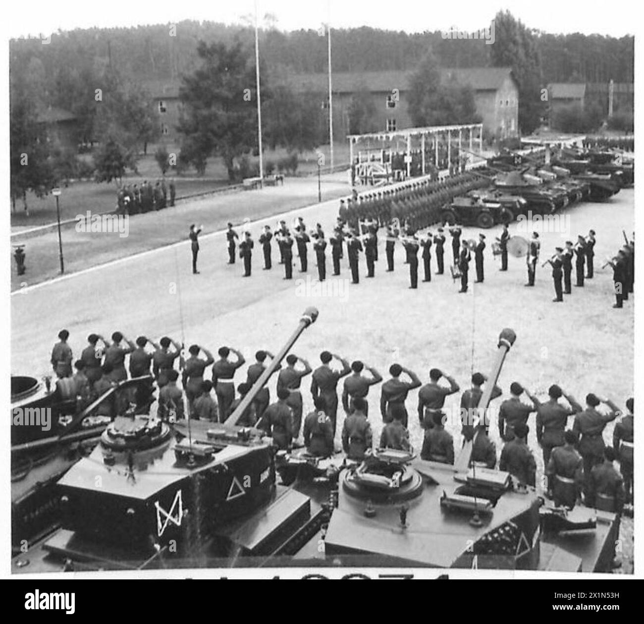 Field Marshal Montgomery is seen as Colonel Commandant of the Tank ...